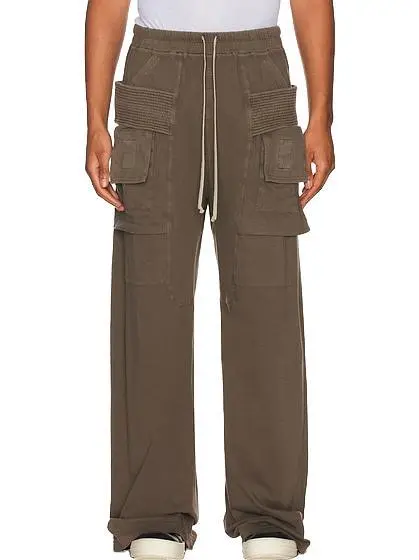 Rick Owens Creatch Cargo Drawstring Pants - Dust