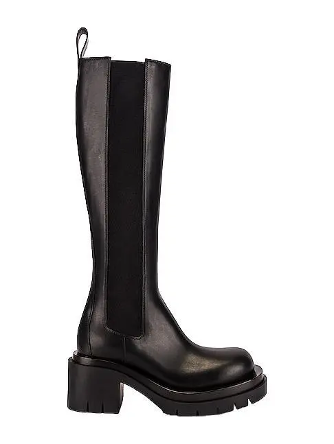 Bottega Veneta Lug High Top Chelsea Boots - Black