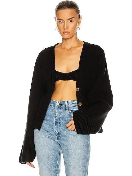 Khaite Scarlett Cardigan - Black