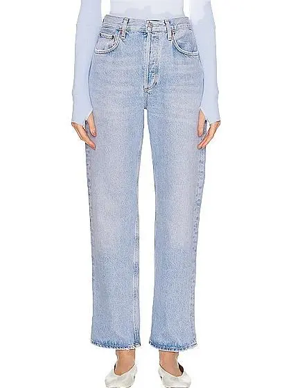 AGOLDE Fran Low Slung Easy Straight Jeans - Force