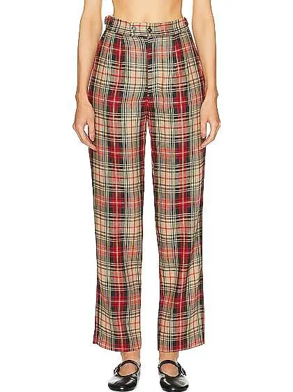 BODE Truro Plaid Trousers - Red