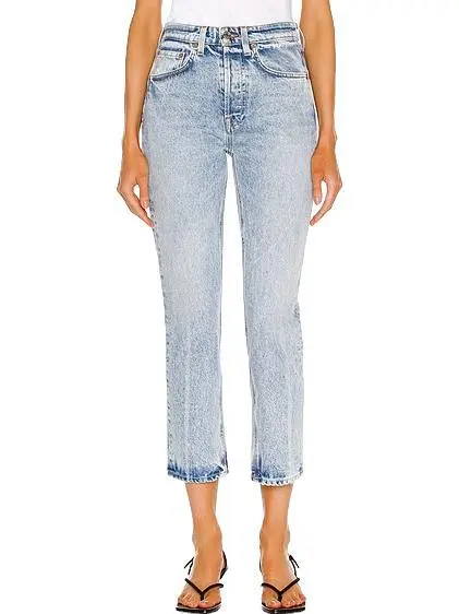 GRLFRND Karolina High-rise Straight Crop Jeans - Queens