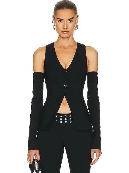 Blumarine Long Sleeve Gilet - Nero