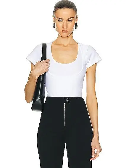 Alaïa T-shirt Bodysuit - Blanc