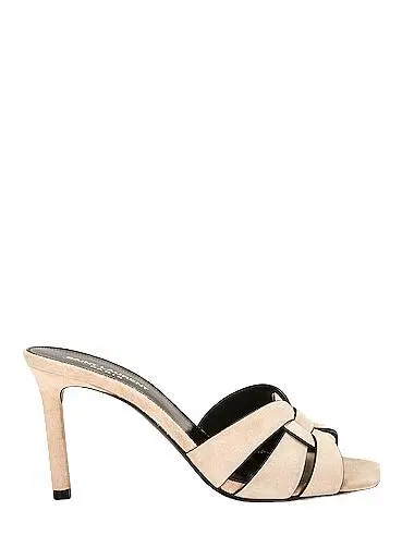 Saint Laurent Tribute Mule Sandal - Cream