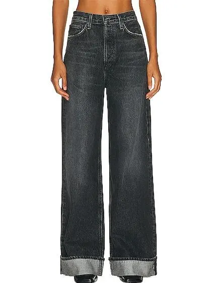 AGOLDE Dame High Rise Wide Leg Jeans - Ditch
