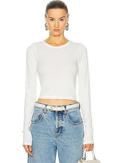 Eterne Long Sleeve Baby Tee - Ivory