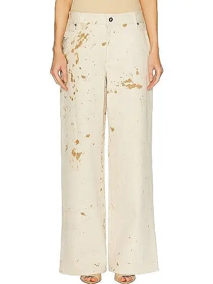Lapointe Denim Painter Wide Leg Jeans - Splatter