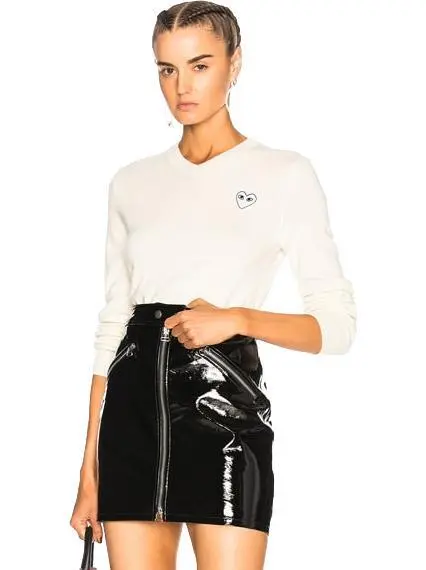 Play Comme Des Garcon Heart Pullover - Natural