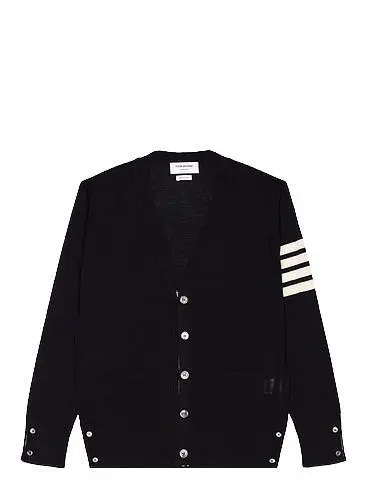 Thom Browne Merino Wool Cardigan Sweater - Navy