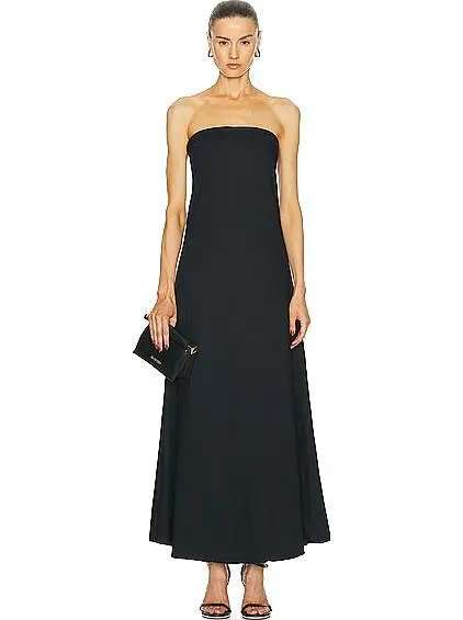 AEXAE Column Maxi Dress - Black
