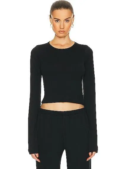 Eterne Long Sleeve Baby Tee - Black