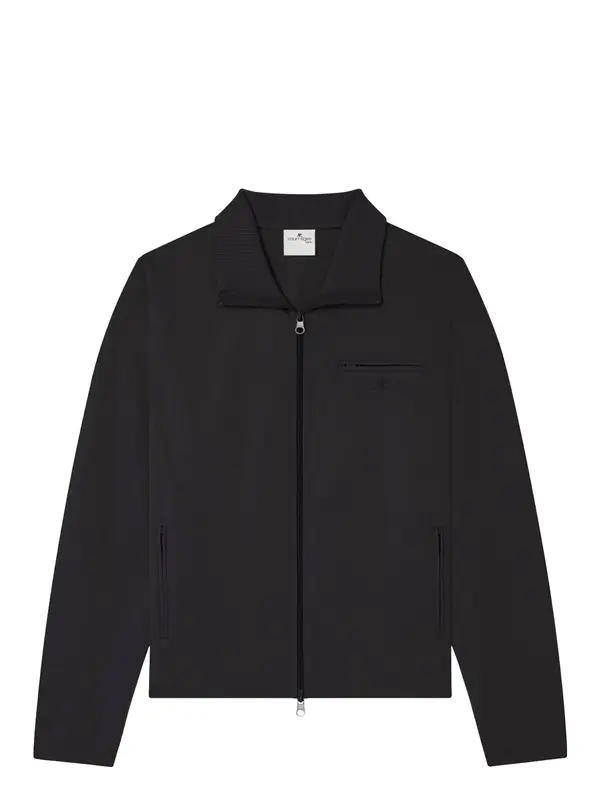 COURREGES Interlock Zip-up Shirt Jacket - Black