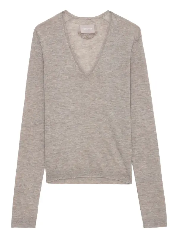Zadig&Voltaire Rivy Cashmere Jumper - Neutrals