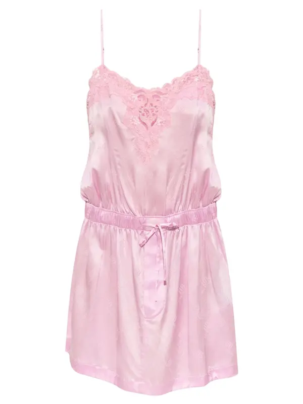 Balenciaga Monogram-jacquard Slip Dress - Pink