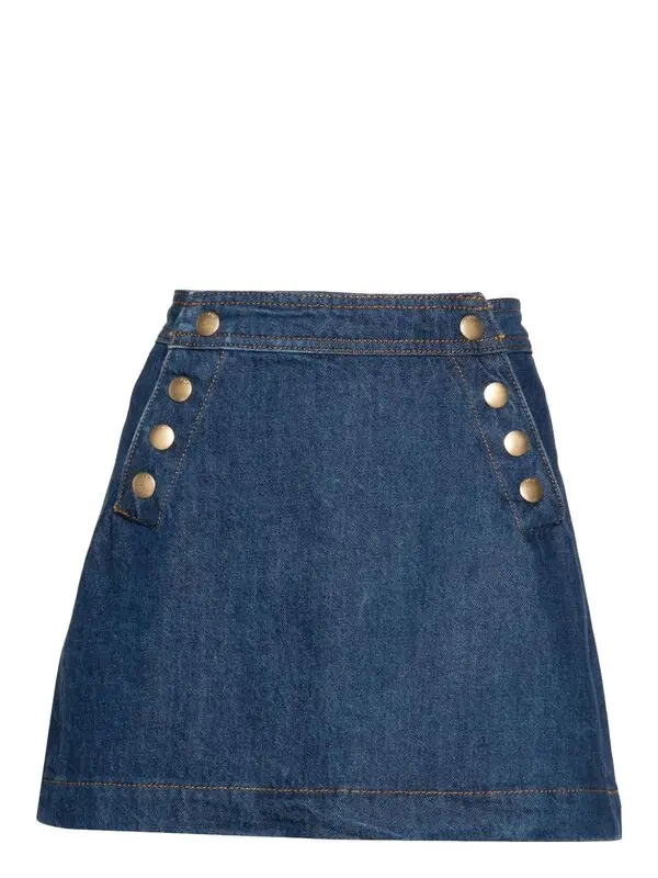 FRAME Sailor Denim Mini Skirt - Blue