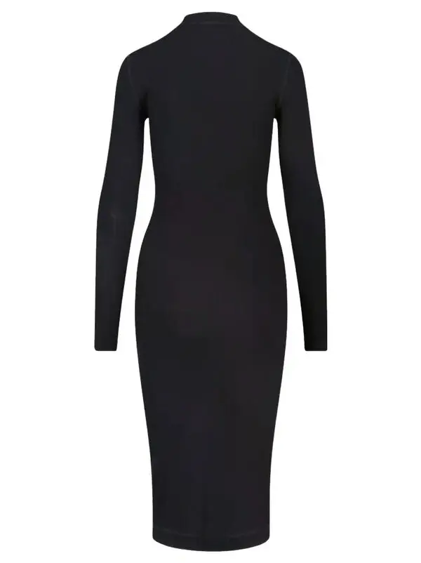 DIESEL® D-mokky-ls-microdiv Midi Dress - Black