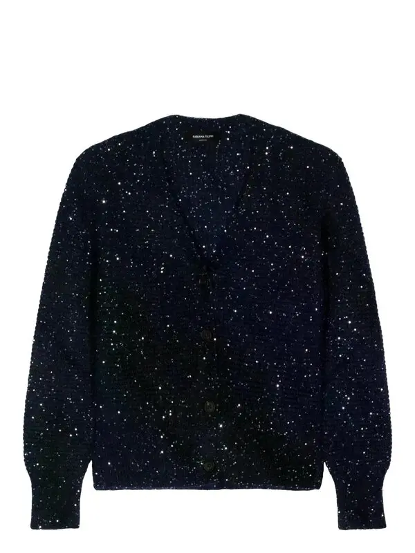 Fabiana Filippi Sequin Embellished Cardigan - Blue