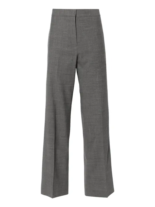 Fabiana Filippi Pressed Crease Straight-leg Trousers - Grey