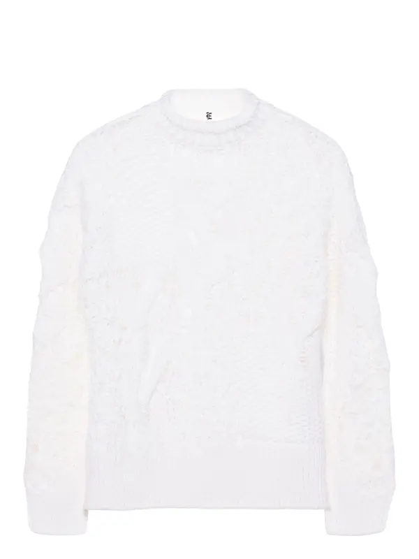 Ermanno Scervino Lace-detail Jumper - White