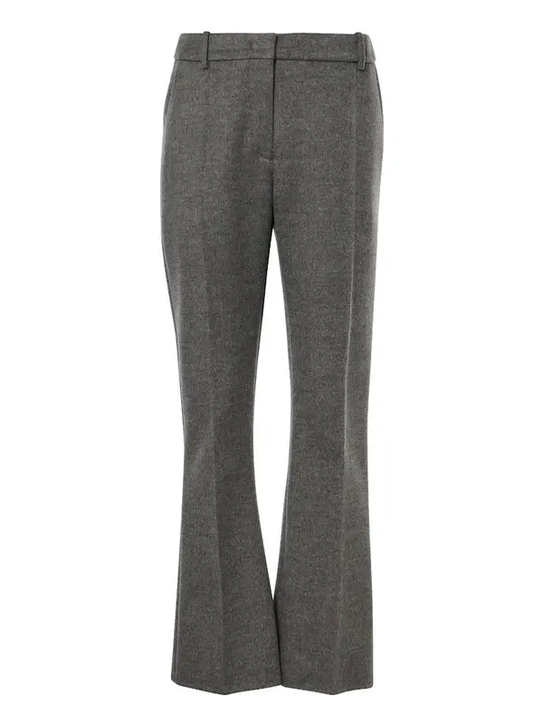 Valentino Garavani Mohair And Wool Flared Trousers - Grey