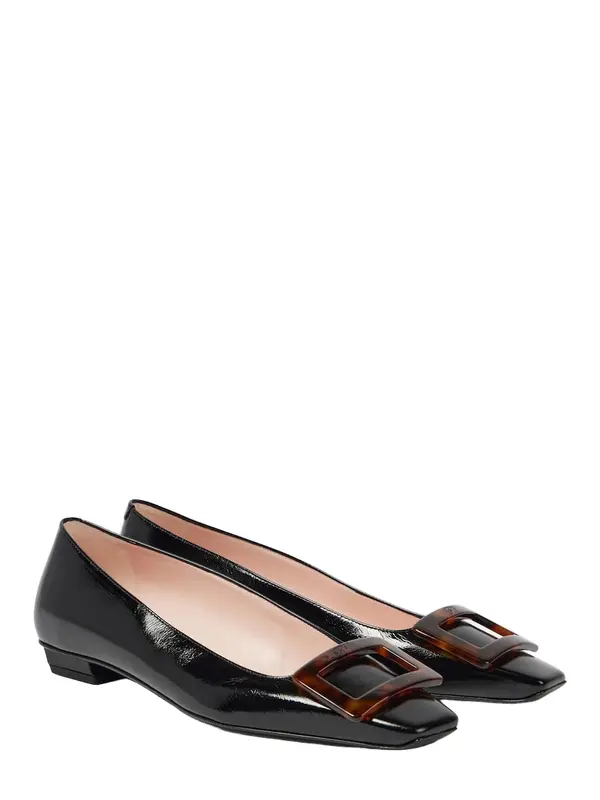 ROGER VIVIER Belle Vivier 25 Patent Leather Pumps - Black