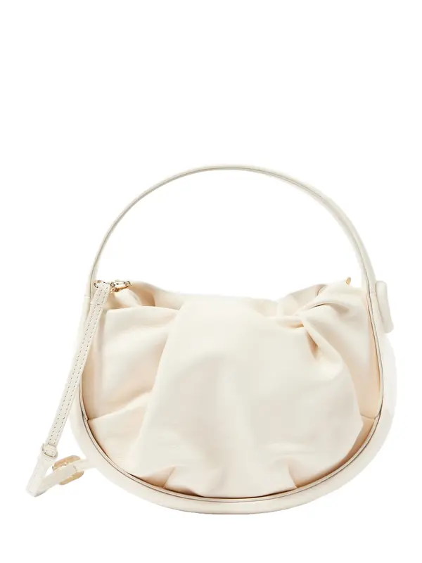 ROGER VIVIER Viv' Choc Royale Mini Leather Shoulder Bag - White