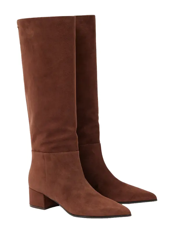 GIANVITO ROSSI 45 Suede Knee-high Boots - Brown