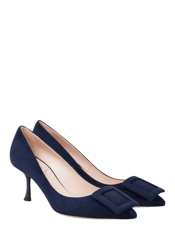 ROGER VIVIER Viv In The City 65 Suede Pumps - Blue