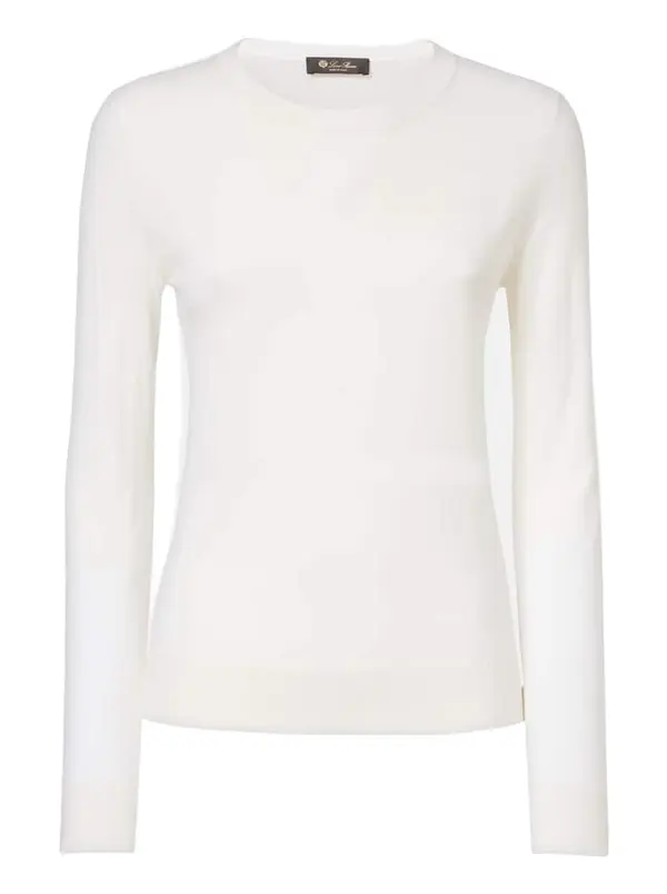 Loro Piana Piuma Cashmere Sweater - White