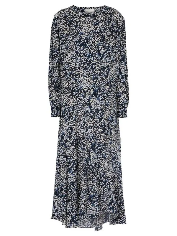 Isabel Marant Étoile Hanane Ruffled Printed Maxi Dress - Blue