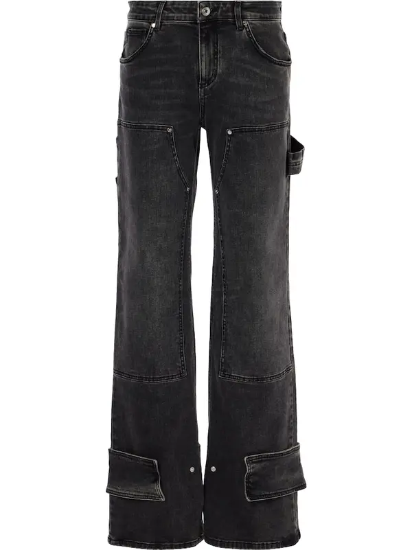 Blumarine Low-rise Straight Leg Jeans - Black