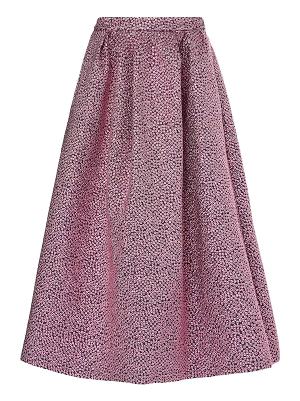 Dries Van Noten Soni Pleated Midi Skirt - Pink