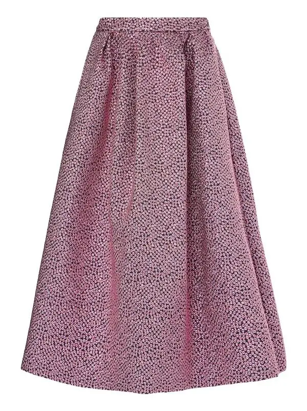 Dries Van Noten Soni Pleated Midi Skirt - Pink