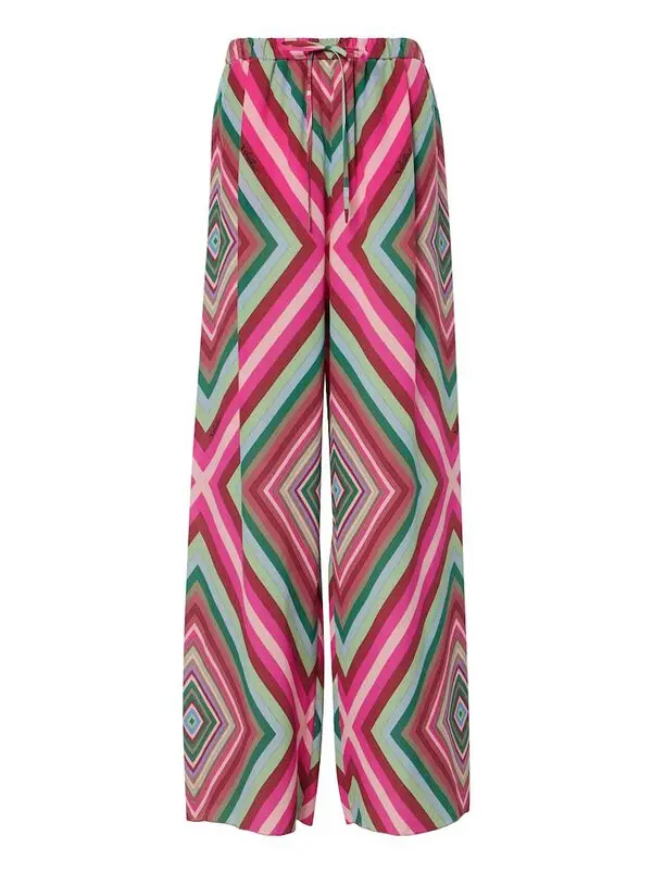 Valentino Garavani Printed Silk Palazzo Pants - Multicoloured