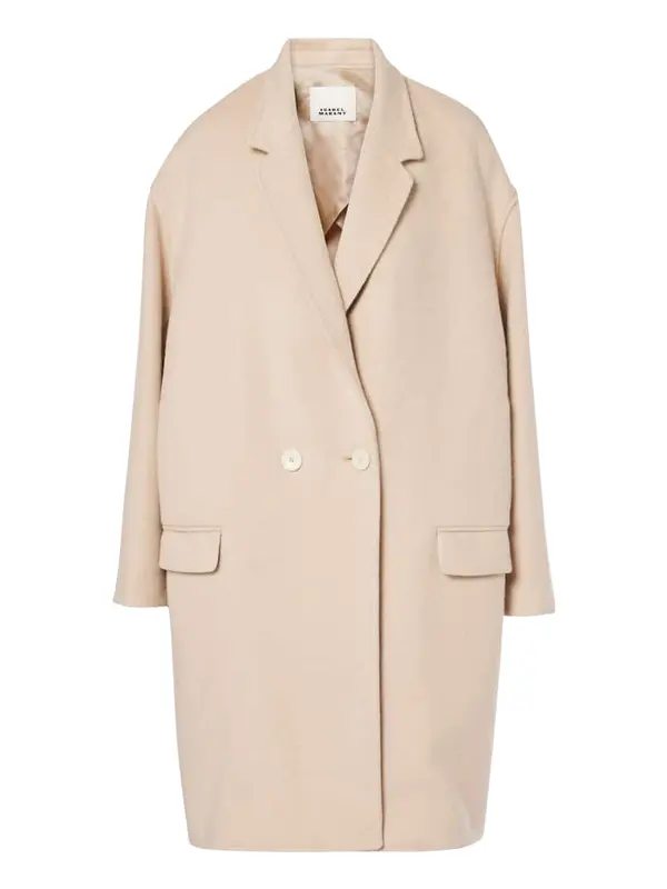 Isabel Marant Efegozi Wool, Cashmere And Silk Coat - Beige