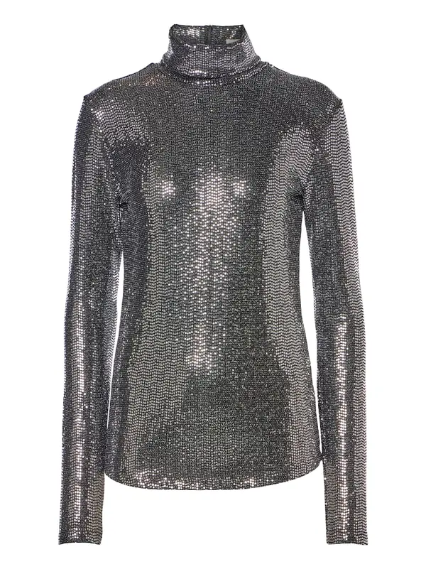 Isabel Marant Joyela Sequined Top - Silver
