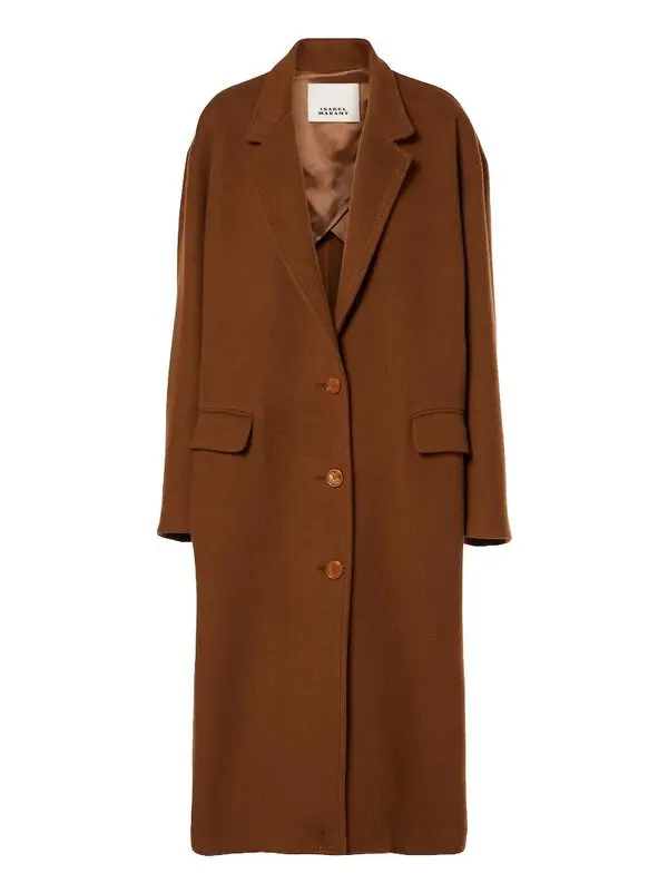 Isabel Marant Étoile Efezia Wool, Cashmere And Silk Coat - Brown
