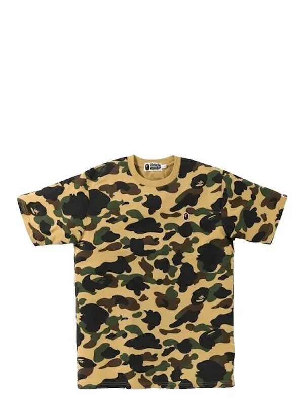 A BATHING APE 1st Camo One Point Tee Shirt - Yellow