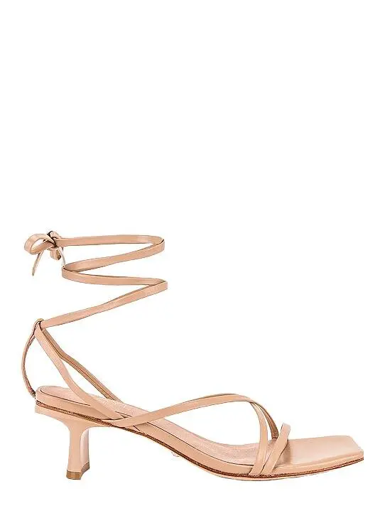 Raye Delaney Kitten Heel Sandal - Beige