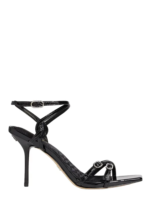 Sam Edelman Trevin Embellished Glossed Sandals - Black