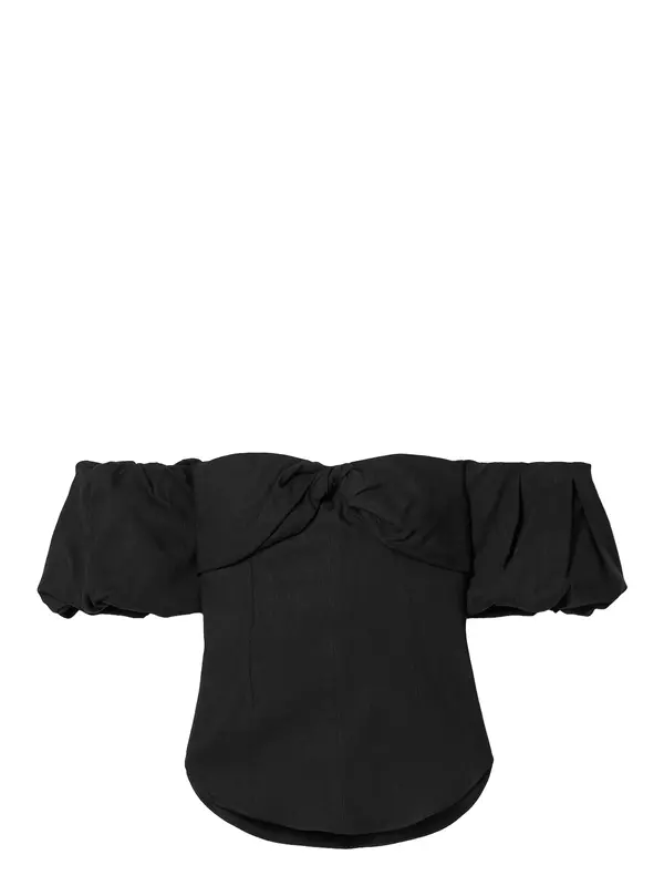 Isabel Marant Daniela Convertible Hemp-blend Top - Black