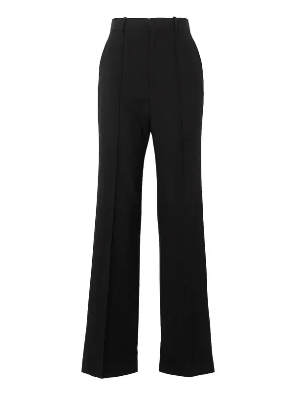 Chloé Wool-gabardine Flared Pants - Black