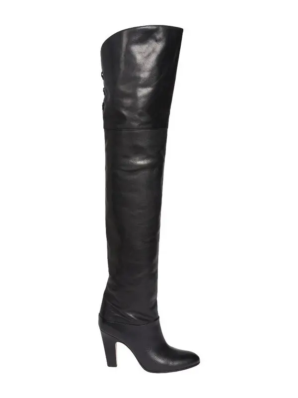 Chloé Eve 70mm Leather Over-the-knee Boots - Black