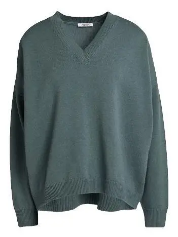 Peserico Knitted Sweater In Virgin Wool, Silk, And Cashmere - Blue
