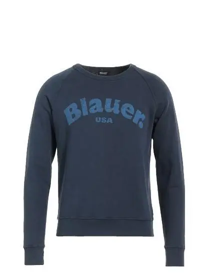 BLAUER. Cotton Crewneck Sweatshirt - Navy