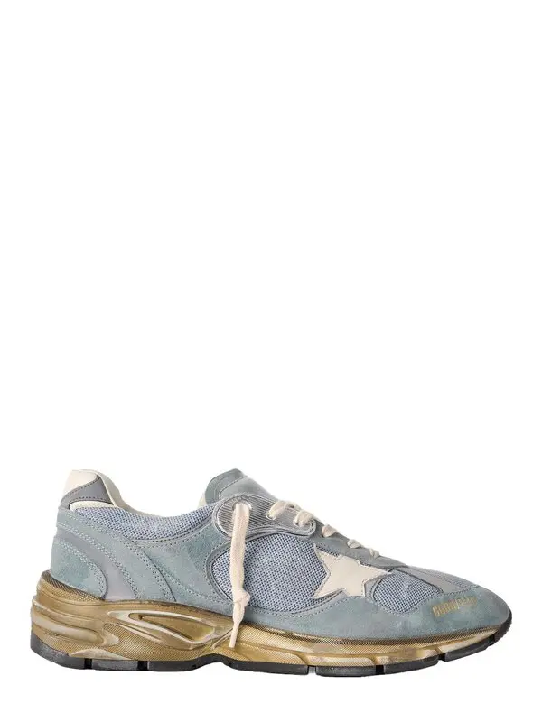 Golden Goose Running Dad Distressed Sneakers - Blue