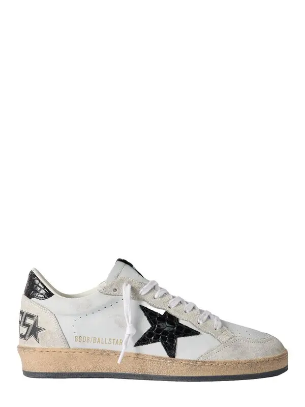 GOLDEN GOOSE Ball Star Distressed Leather Sneakers - Neutrals