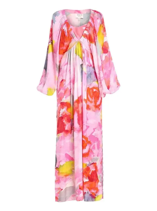 Hemant & Nandita Floral Print Kaftan - Pink