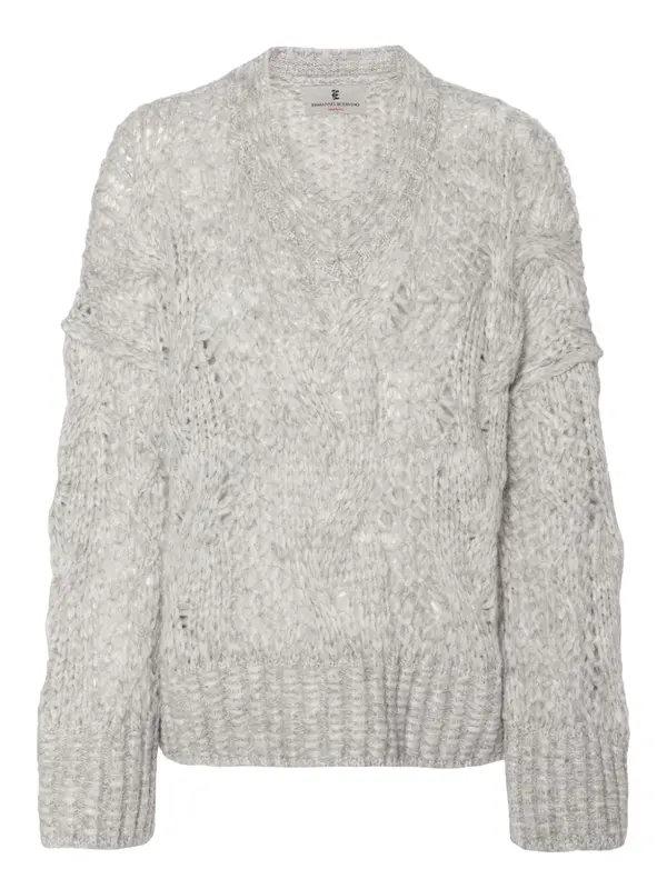 Ermanno Scervino Chunky Cable-knit Jumper - Grey